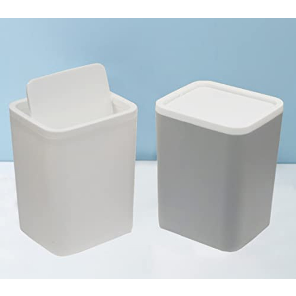 Besli Set of 4 Countertop Trash Can Mini Desktop Wastebasket