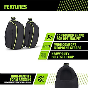 AWP Pro Flooring Knee Pads , Professional Grade Work Knee Pads with High-Density Foam Padding for All-Day Comfort , One Size,Black/Green
