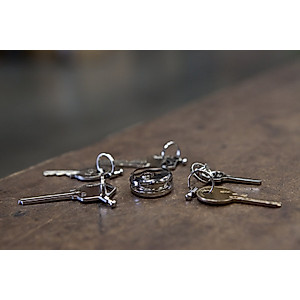 KEY-BAK Key Spider Key Chain Accessory with 5 Split Rings, Chrome Finish
