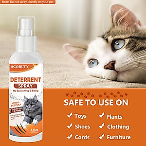 Cat Repellent Indoor, Cat Spray Deterrent, All Natural Bitter Dog Repellent Spray,Natural Effective Prevent Scratching Stay Away from Restricted Areas for Pet Behavior Training Indoor and Outdoor Use
