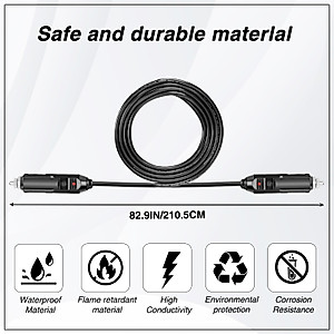 Power Cord for Green Mountain Grills Davy Crockett and Trek P-1012, 12V Cigarette Lighter Socket Compatible