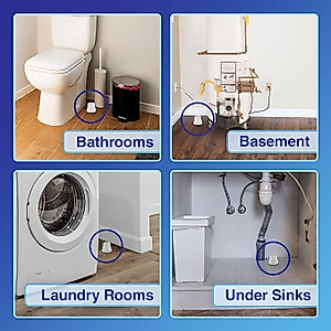 Flood Buzz Water Leak Alarm; Water Leak Detector for Homes and Businesses; Reusable with Factory Installed Battery - 3 Pack