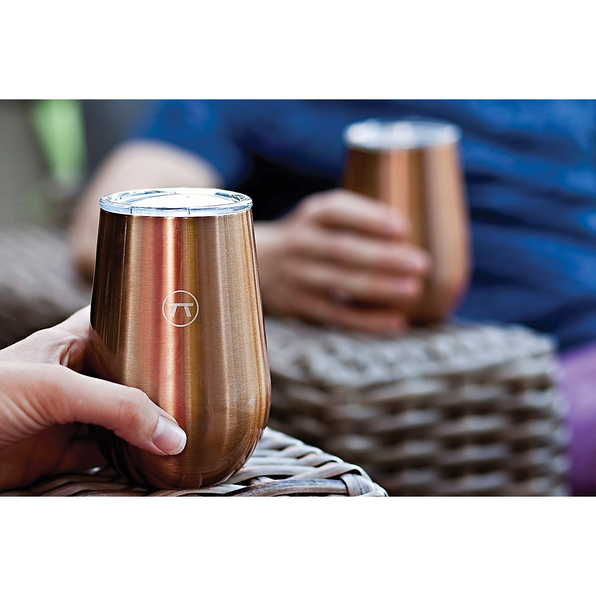 Outset, 2 Count (Pack of 1), Copper Double Wall Drink Tumbler