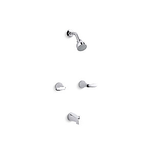 Coralais® bath/shower trim set with lever handles, valve not included