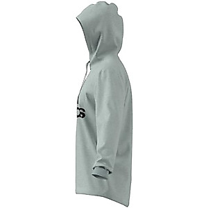 adidas Men's Essentials Logo Hoodie, Medium Grey Heather/Black, Large