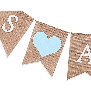 Burlap Banner for Baby Boy Shower - Baby Boy Shower Decorations,Its A Boy Burlap Banner,Best Boys Birthday Party Supplies (Its A Boy Burlap Banner)