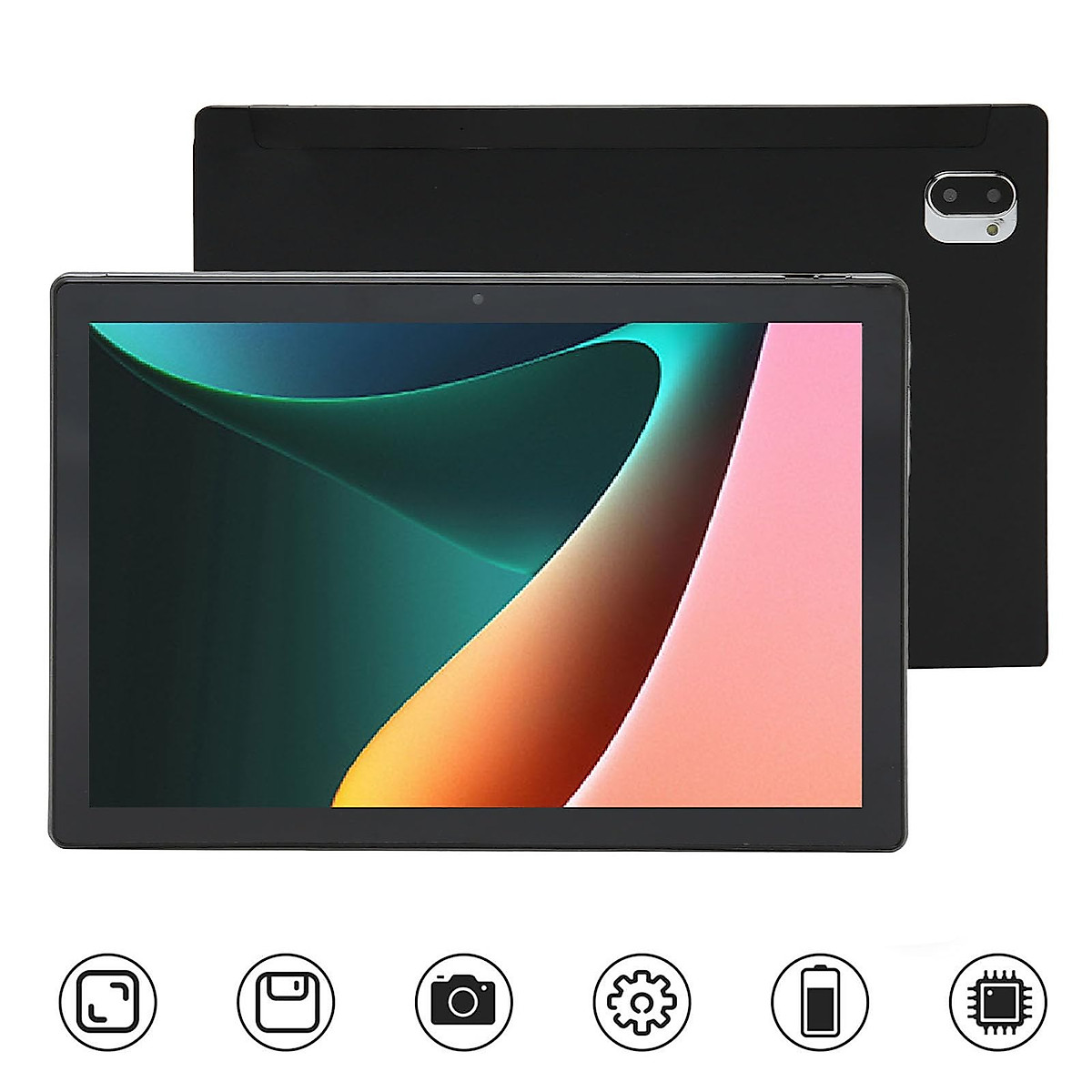 Gaming Tablet, Dual Camera 6GB 128GB Memory 10.1 Inch LCD Office Tablet with Mouse Keyboard for School (US Plug)