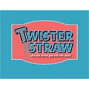 Twister Straw. The ONLY Flexible & Reusable Steel Drinking Straw. 3 Pack Bendable 10 Inch. Stainless Steel Reusable Straw. Environmentally Friendly, Processed in USA to Medical Grade (10 Inch)