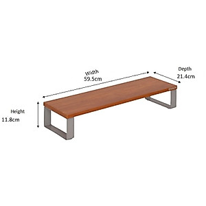 INVISIBLE BED Sturdy Engineered Wood Heavy-Duty Monitor Riser Stand On Desk/Table (23.42 X 8.26 X 4.64 in) X-Small Canadian Walnut