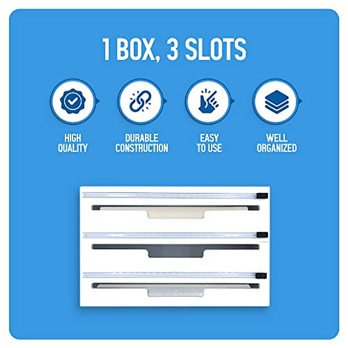 Plastic Wrap Dispenser with Cutter, Saran Wrap Dispenser with Cutter, Plastic Wrap Dispenser, Aluminum Foil Dispenser, Foil Organizer, Wrap Dispenser, Kitchen Wrap Organizer, 3 in 1 foil Dispenser