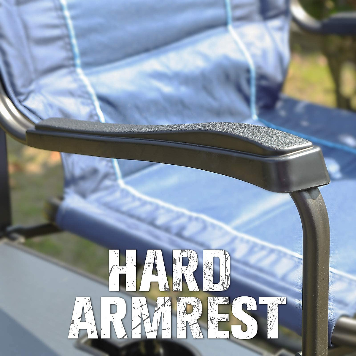 TIMBER RIDGE Lightweight Aluminum Directors Chair with Side Table, Portable Camping Chair with Swivel Back for Camping and Outdoors, Heavy Duty Supports 350 lb