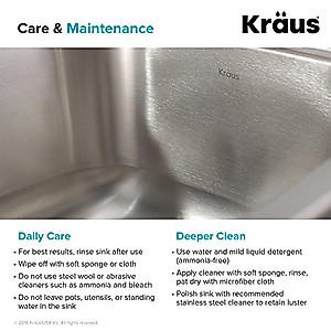 Kraus KBU27 35 inch Undermount 60/40 Double Bowl 16 gauge Stainless Steel Kitchen Sink