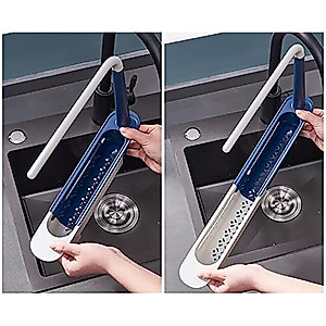 GOUXTD 2022 Telescopic Sink Storage Rack, Kitchen Sink Organizer Telescopic Sink Rack Holder