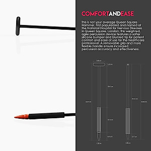 MDF Instruments, Queen Square Neurological Reflex Hammer with Pointed tip for Superficial responses - Free-Parts-for-Life & Lifetime Warranty - Black (MDF545-11)