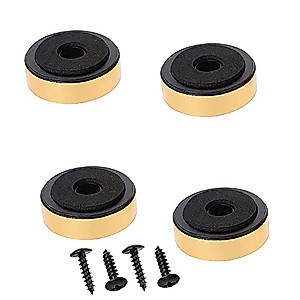 Sam&Johnny 4Pcs Speaker Spikes Stand Feets Audio Active Speakers Repair Parts Accessories DIY for Home Theater Sound System etc(Gold)