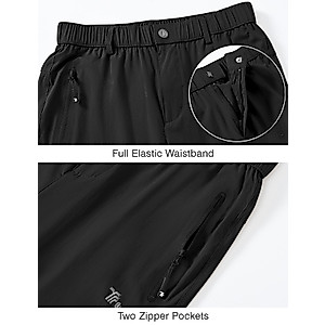 Rdruko Women's Outdoor Hiking Pants Lightweight Quick Dry Water Resistant Travel Fishing Pants with Pockets(Black, US M)