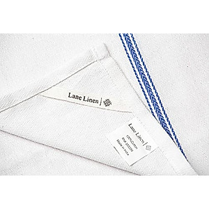 LANE LINEN Kitchen Towels Set - 100% Pure Cotton Dish Towels for Kitchen, Super Absorbent Kitchen Hand Towel, Blue Tea Towels, Soft & Durable Dish Cloths, Pack of 12 – 15”x25”, Blue Stripe