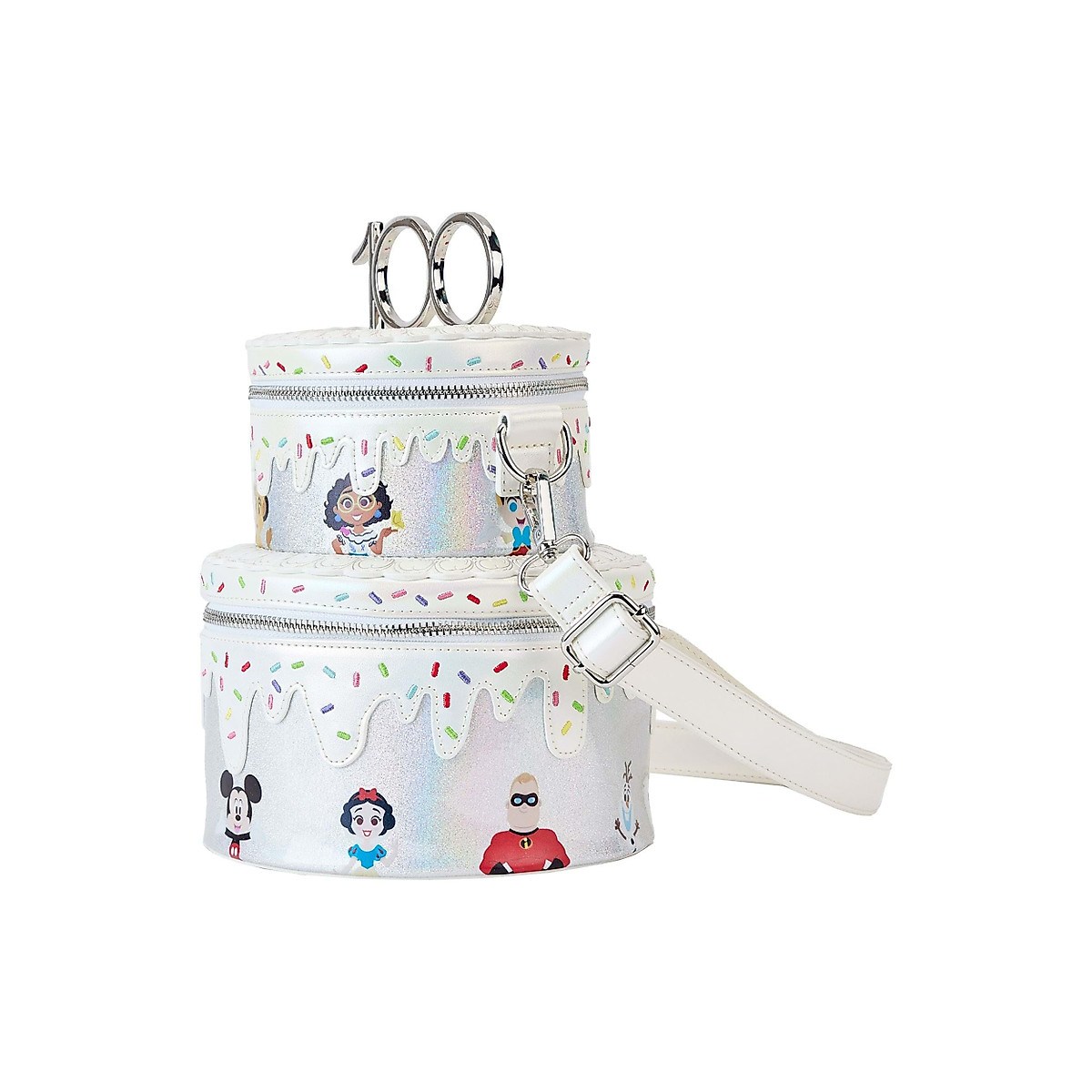 Loungefly Disney 100 Celebration Cake Crossbody Bag