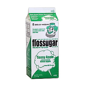 Cotton Candy Floss Sugar Sassy Apple - Net Wt. 3.25lb