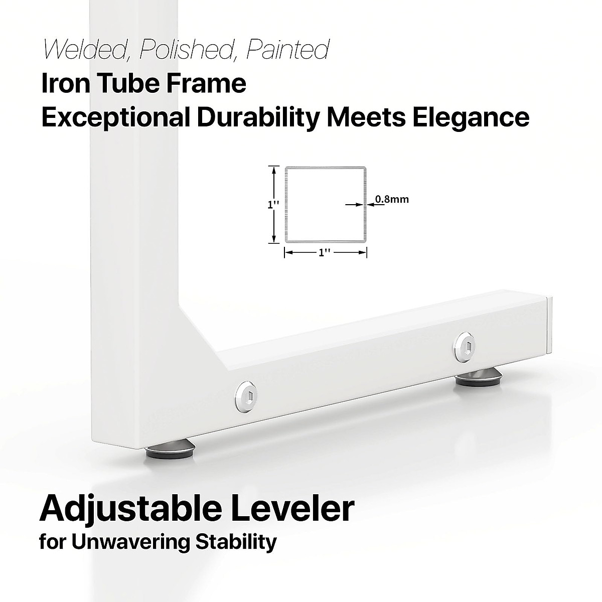 Mt.Jun Heavy-Duty Desktop Printer Stand - 2-Tier Organizer, 18" W x 12" D x 11" H, White Iron Tube Frame and Golden Oak Colored Panel, Supports 50 lbs