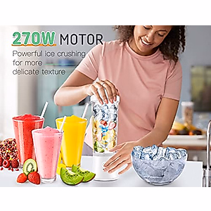 Portable Blender, 20 Oz Personal Blender for Shakes and Smoothies with 6 Blades, Small Fresh Juicer Portable Blender Cup Rechargeable BPA-Free, Mini Blender Portable for Travel/Office/Home/Gym/Camping