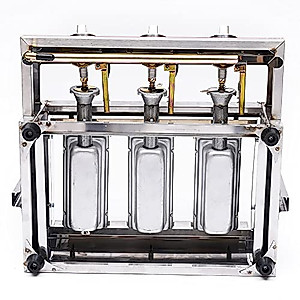 3-Burner Gas Grill, Commercial Portable Gas Grill Outdoor BBQ, Stainless Steel Table Top Grill Propane for Outdoor Party or Backyard Barbecue Tools, 18.5 x 16.53 x 7.7 inch