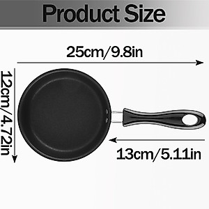 LHGWAT Home Kitchen Small Frying Pan, Small Frying Pan With Nonstick Coating Induction Stove Non-stick Frying Pan Portable Frying Pan With Handle Suitable for Stove Gas Induction Cooker