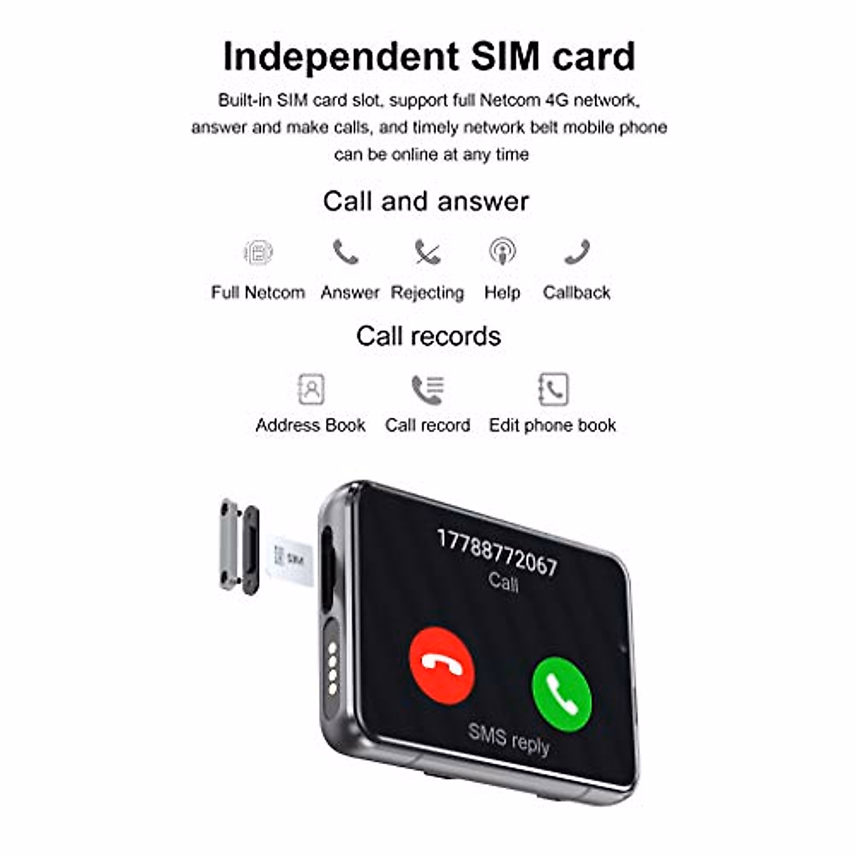 4G Smart Watch Phone, Android 9.0 MTK6761 Quad Core 4GB+64GB Smartwatch 2.88" Large Screen Men Watch 2300mAh 5.0MP+13.0MP Dual Camera Face Unlock IP67 Waterproof Fitness Activity Tracker (Black)