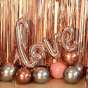 Rose Gold Birthday Decorations for Women, Girls Birthday Princess Party,Happy Birthday Banner,Pink Gold Bachelor Party Balloon Happy Birthday Decoration Party Supplies (rose gold)