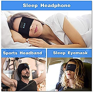 Sleep Headphones Headband, Reahom Wireless Music Sports Soft Sleep Headphones Headbands Mask with Speakers Perfect Perfect for Workout, Sleeping, Insomnia, Travel, Running, Yoga, Meditation