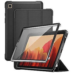 ProCase for Galaxy Tab A7 Case 10.4 Inch 2020 (SM-T500/T505/T507), Full-Body Tri-fold Shockproof TPU with Built-in Screen Protector -Black