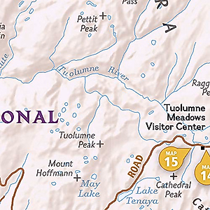 Yosemite National Park Day Hikes Map (National Geographic Topographic Map Guide, 1704)