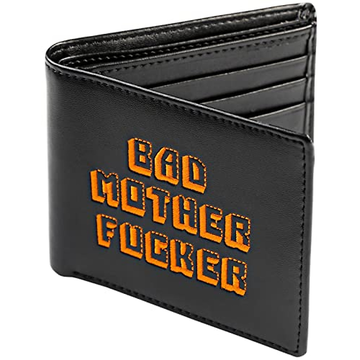 Miramax Officially Licensed Black/Orange Embroidered Bad Mother Leather Wallet