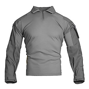 EMERSONGEAR Combat Airsoft Tactical Shirts for Men Long Sleeve Military (Wolf Gray, S)