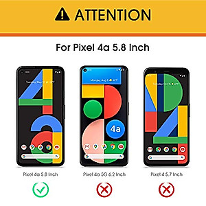 OMOTON [4 Pack] Screen Protector for Google Pixel 4a (Not Fit for 4a 5G), Scratch Resistant/Easy-Install/Bubble Free/Tempered Glass Screen Protector Compatible with Google Pixel 4a