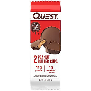 Quest Nutrition High Protein Low Carb, Gluten Free, Keto Friendly, Peanut Butter Cups, 12 Count (Pack of 1) (total- 17.76 Ounce)