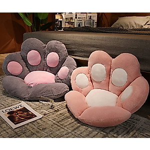 JOSON Cat's paw Cushion Comfortable Bear's paw Chair Cushion Cute Sofa Office Floor seat Cushion (27.8 x 23.6 inch Grey)