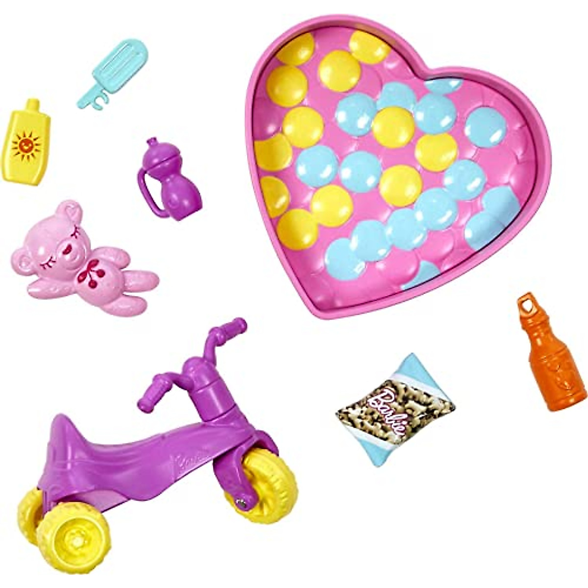 Barbie Skipper Babysitters Inc Playset with Skipper Doll, Toddler Small Doll, Working Bounce House, Swing & Accessories