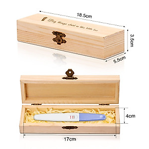 Personalized Wooden Pregnancy Test Keepsake Box,Sinseike Custom Name Baby Annouced Box (Personalized)