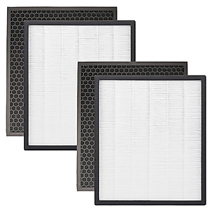LV-PUR131 Replacement Filters Compatible with LEVOIT Air Purifier Models LV-PUR131s and LV-PUR13, LV-PUR131-RF, 2 Pack True HEPA and Activated Carbon Filters