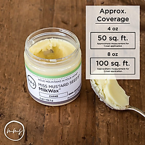Miss Mustard Seed's MilkWax - Wax for Furniture, Wood, Cabinets, and Walls, Premium Quality, Low Odor (Saddle Brown, 8 oz)