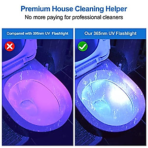 Vansky X7 Pro 365nm UV Light Blacklight Flashlights: LED Black Light Flashlite Professional Ultraviolet Flashlight Pet Urine Detector for Dog Cat, Resin Curing and Rock Hunting(Batteries are Included)