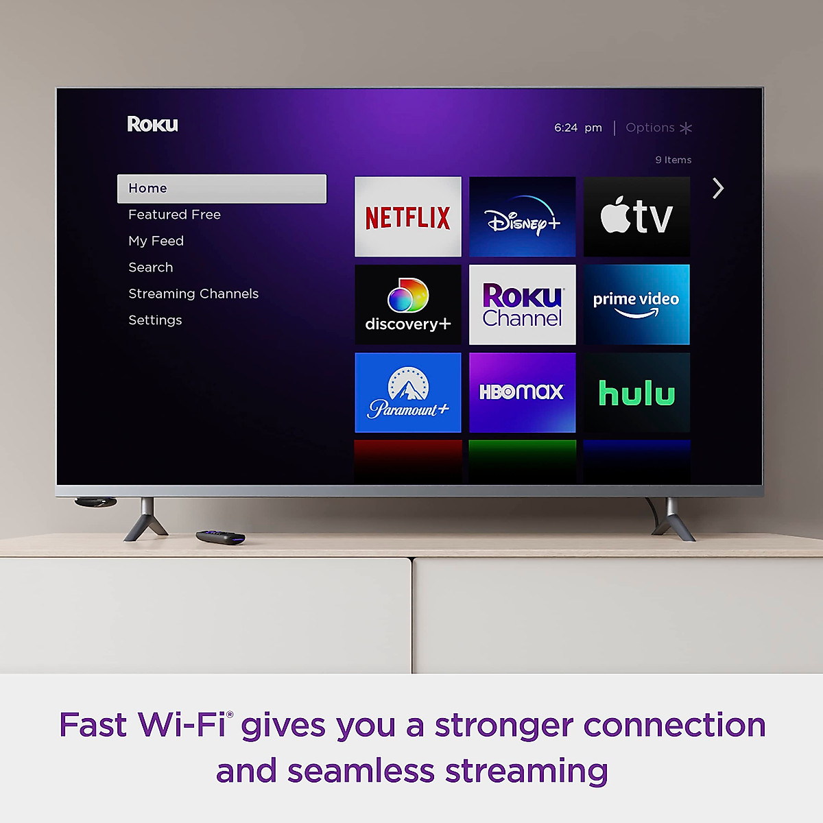 Roku Express 4K+ | Streaming Media Player HD/4K/HDR with Smooth Wireless Streaming and Roku Voice Remote with TV Controls, Includes Premium HDMI® Cable