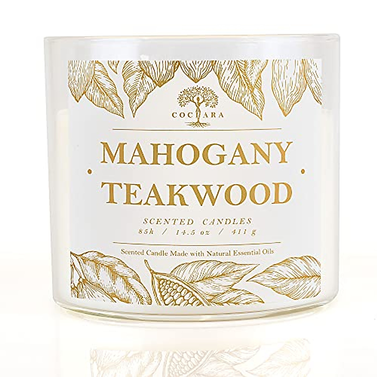 Mahogany Teakwood Candles,Scented Candles with 2 Wicks,Chirtmas,Birthday Gifts for Women,Men,Girlfriend,Boyfriend,14.5oz