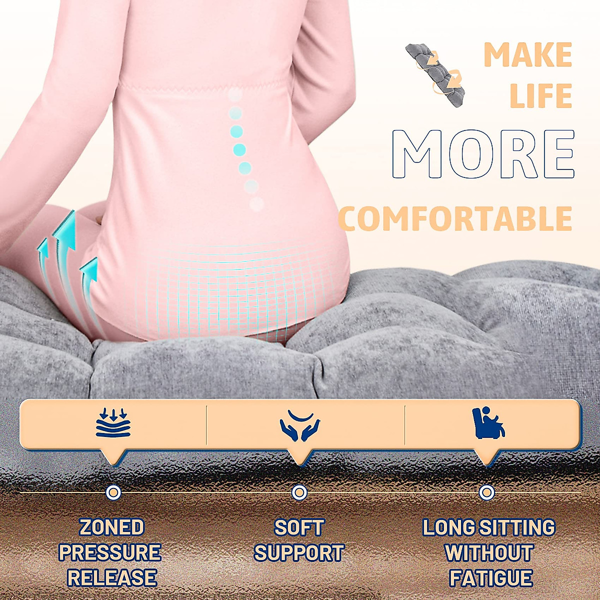 sutailocus Bench Cushion Bench Cushions for Indoor Furniture,Non-Slip Tufted Outdoor Bench Cushion,Window Seat Cushions Indoor,for Piano/Patio Bench,Memory Foam(Custom Size)