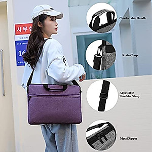 TANGBOLIBO Laptop Sleeve Case 15.6 inch Purple - Slim Case with Pockets for MacBook Pro, Dell Inspiron, HP Pavilion and More - Ideal for Students Professionals and Travelers