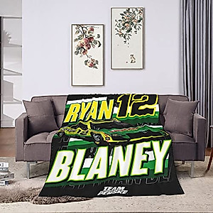 Ryan Blaney 12 All Season Fleece Blanket Throw Ultra Soft Flannel Blanket Digital Printed Premium Fluffy Microfiber Fleece 50"x40"