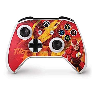 Skinit Decal Gaming Skin compatible with Xbox One S Controller - Officially Licensed Warner Bros Ripped Flash Design