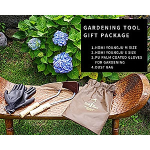 HOMI YOUNGJU HandPlowHoe Gardentool with Safety Cover for Easy Gardening, Weeding and Farming Made by Korean Master Blacksmith (Giftset)