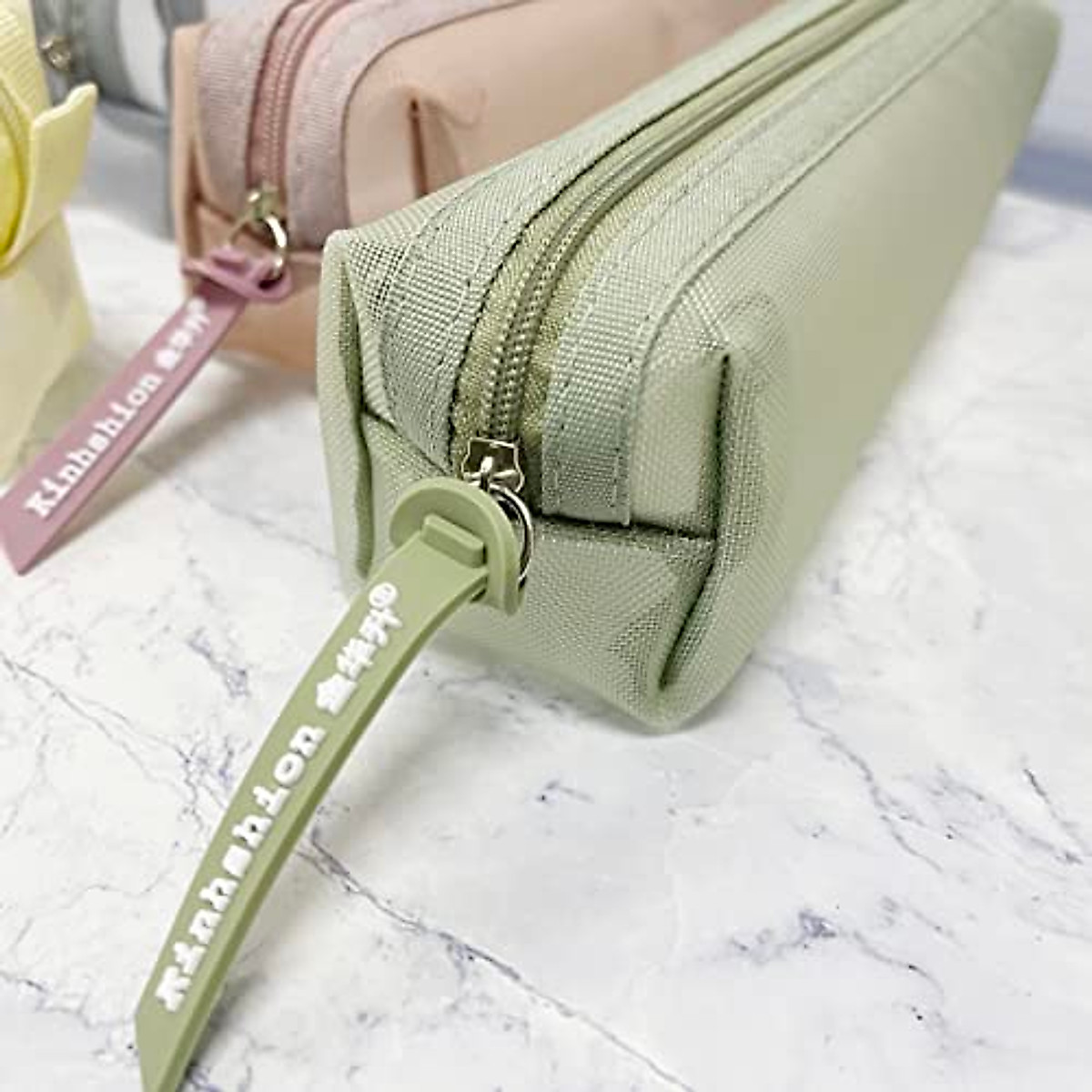 Mesh Pen Bag Pencil Case Makeup Tool Bag Storage Pouch Purse 5 Colors